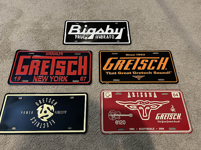 Gretsch License Plates - Metal | Reverb