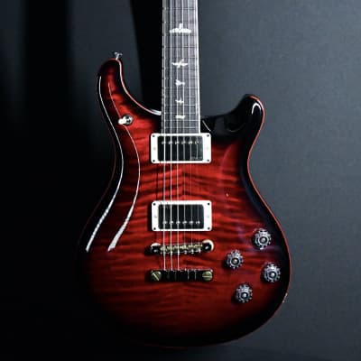 PRS McCarty 594 Fire Red with Black Burst and Red Binding | Reverb