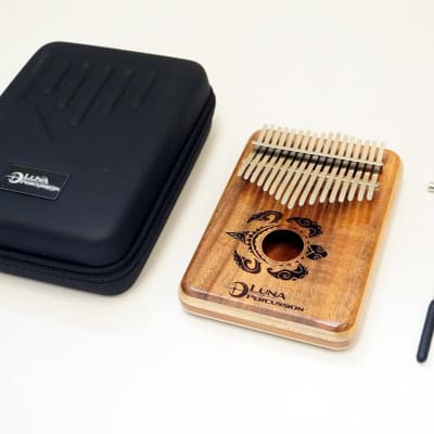 Luna Kalimba 17 Keys, Key of C, Koa/Flame Maple | Reverb