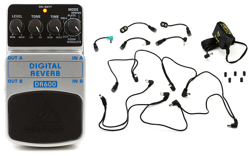 Behringer DR600 Digital Reverb Pedal Bundle with Truetone 1 | Reverb