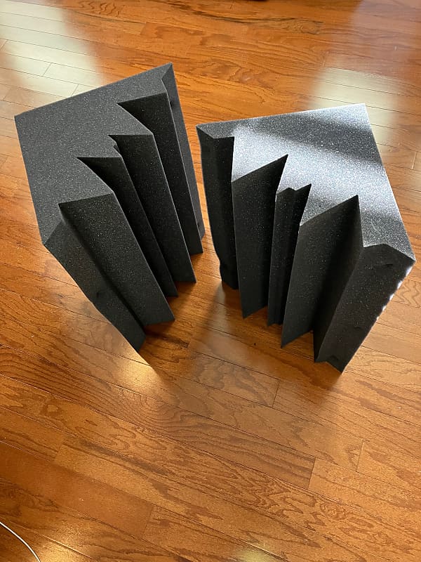 Acoustic Foam corner bass trap mid 2000's - black | Reverb