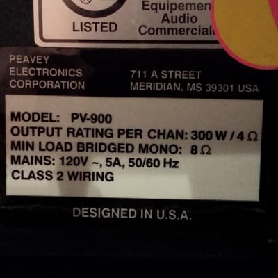 Peavey PV900 Power Amplifier with Gator Case | Reverb