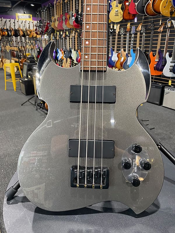 Samick Greg Bennett Cobra Bass Guitar - Silver | Reverb