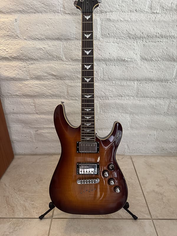 Schecter C1 Plus Diamond Series Vintage Sunburst w/ Gig Bag | Reverb