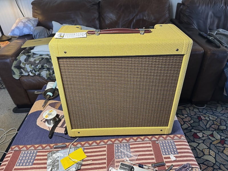 MojoTone Tweed Princeton 5F2-A w/10" Baffle and Speaker | Reverb