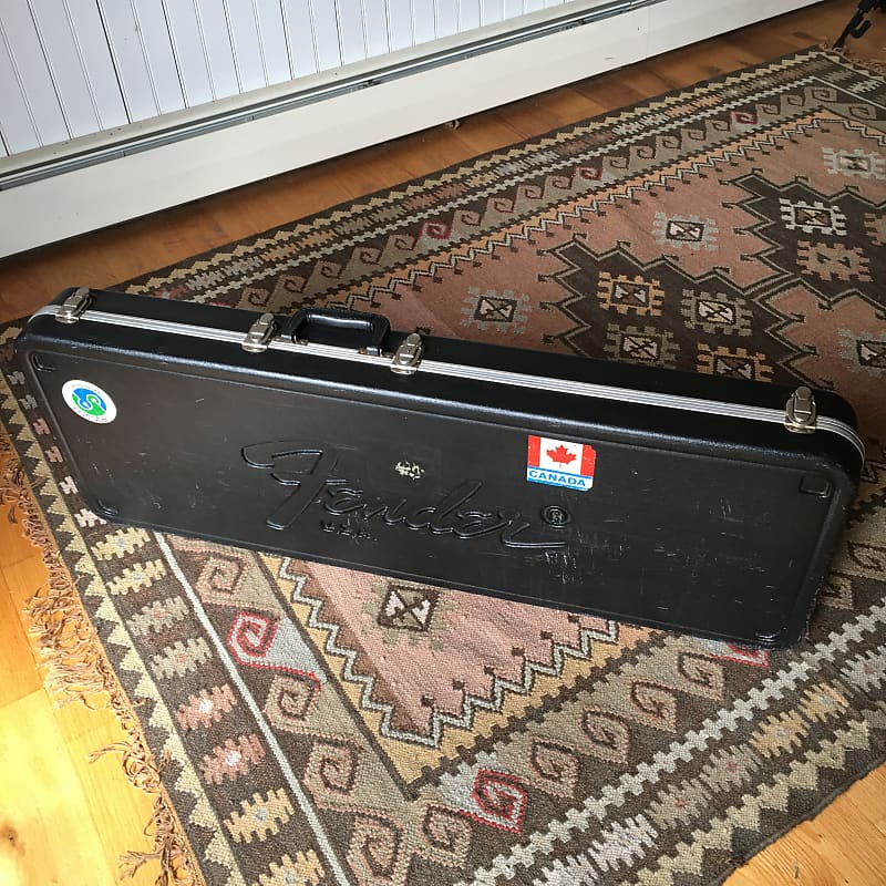 1971 - 1982 Fender Strat Tele Case Maroon Inside Black molded | Reverb