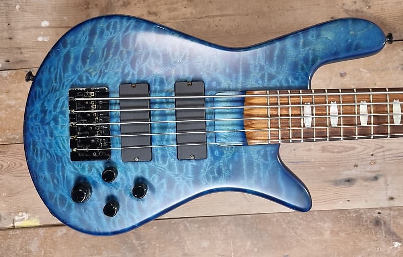Spector USA NS5H2 5-String Bass Transparent Blue USED | Reverb UK