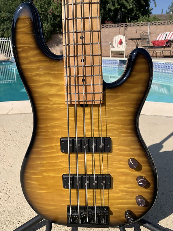 Sadowsky NYC 5 String Bass 2007 - Flame Maple Quilted top | Reverb