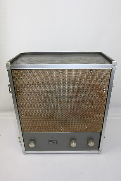Ampex vintage suitcase amplifier grey | Reverb