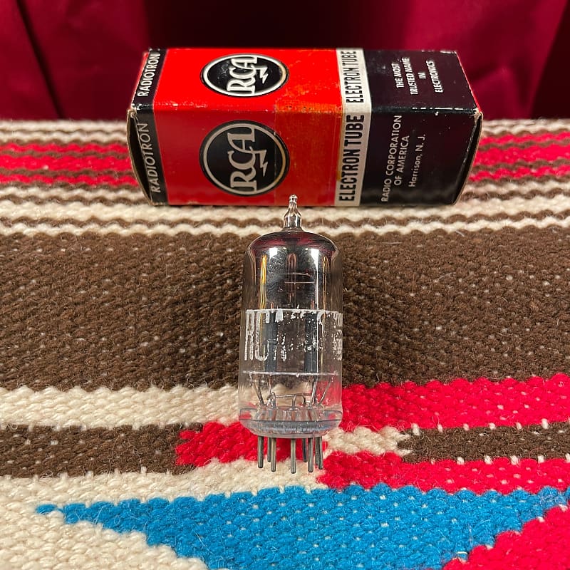 Vintage RCA 12AT7 Preamp Tube Black Plate ECC81 Valve #62 | Reverb