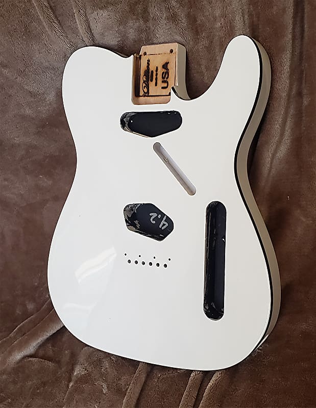 beautiful USA made Alder body. White with Black Binding. Made | Reverb