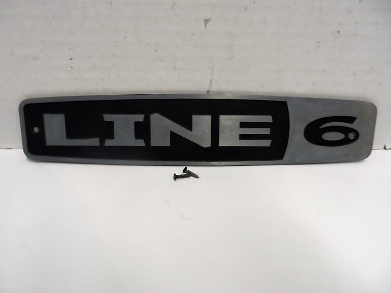 Line 6 Head Combo Speaker Cabinet Cab Badge Logo Emblem Metal | Reverb