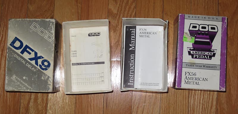 DOD DFX9 and FX56 original boxes / manual 1980s | Reverb