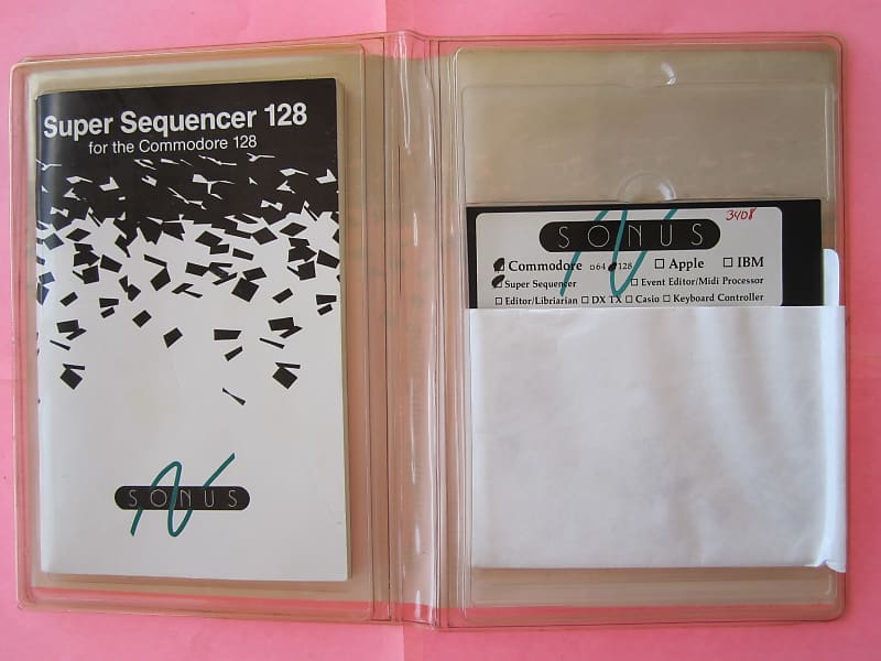 Sonus Super Sequencer for Commodore 128 Vintage 1986. | Reverb