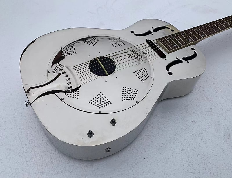 White Custom Dobro Guitar Body with Maple Neck and Rosewood | Reverb