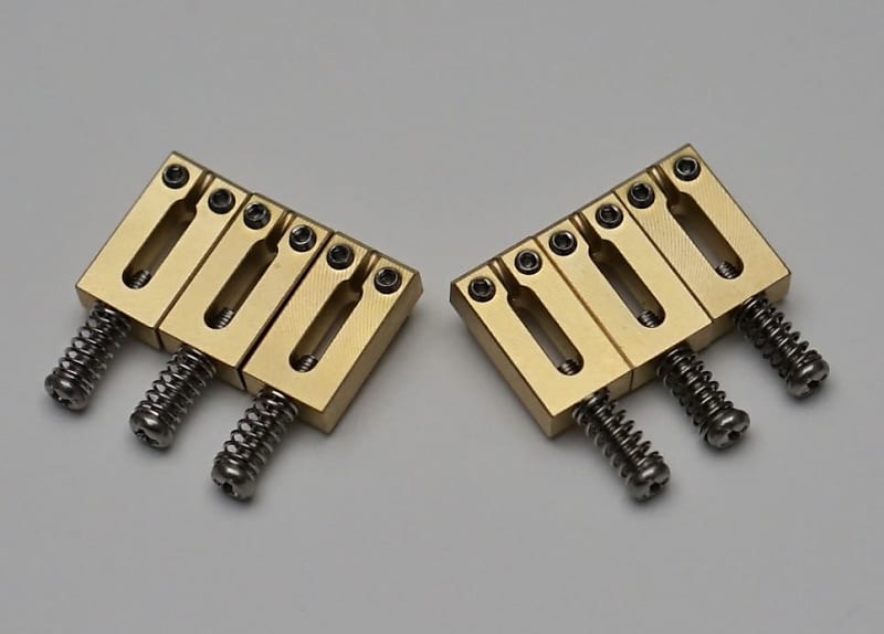 54mm (2 1/16) Guitar Bridge Saddles Solid Brass 10.50mm for | Reverb