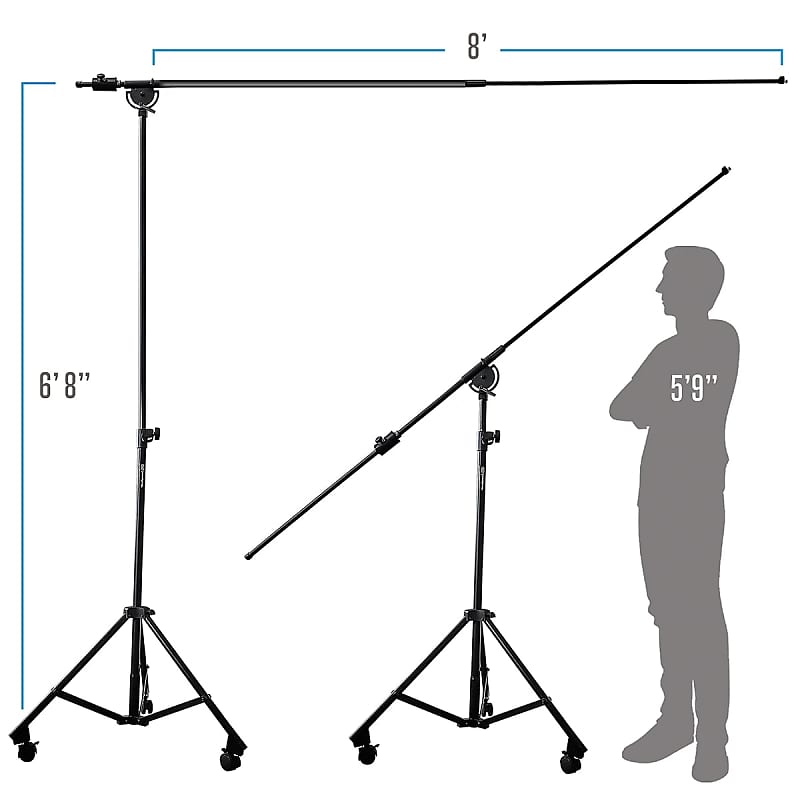 Professional Heavy Duty Studio Overhead Boom Stand with | Reverb