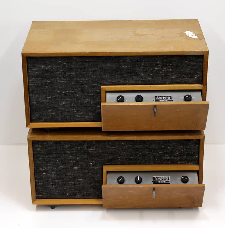Pair of Ampex 620 F Tube Amplified Speakers | Reverb
