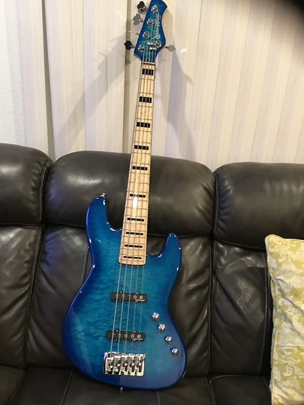 Bass Mods Bass Mods Fred Hammond Signature Blue Quilt-Swamp | Reverb