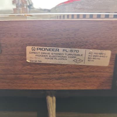 Pioneer PL-570 Late 70s - Vinyl Wood Grain | Reverb