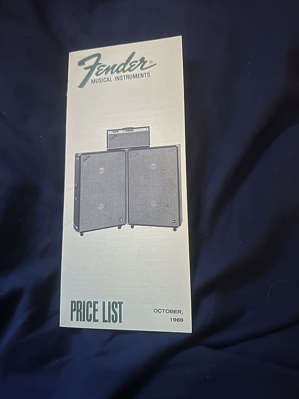 Fender Price list 1969 | Reverb