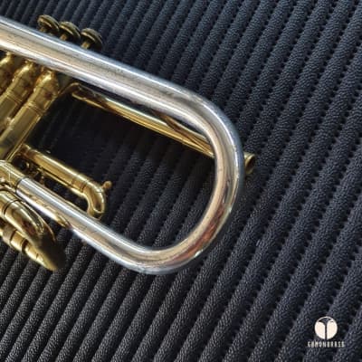 King Master SIlverSonic cornet Sterling Silver Bell, case, | Reverb