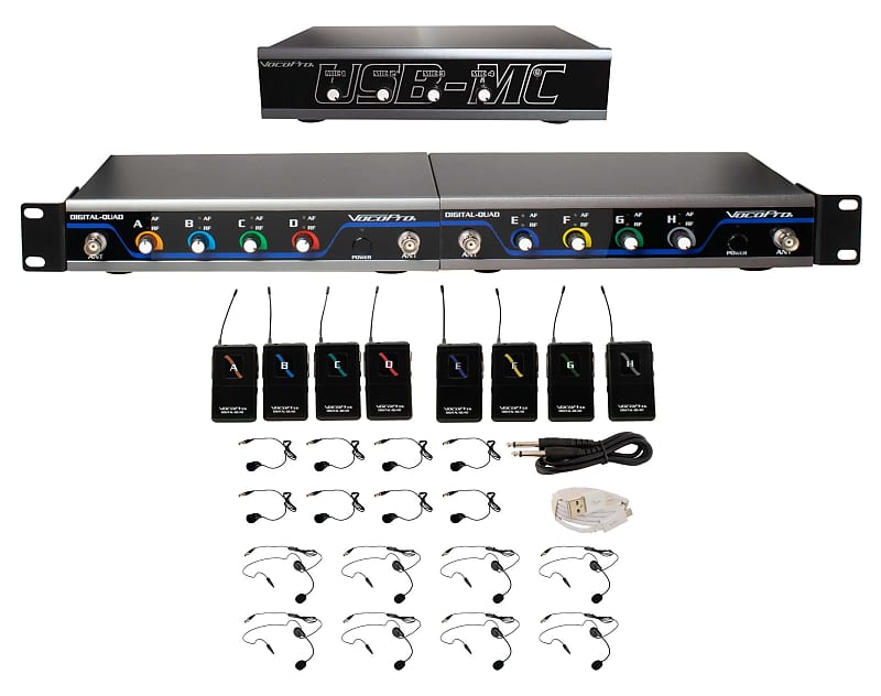 VocoPro Wireless Headset, 8 ch. WL Microphone/USB Interface | Reverb