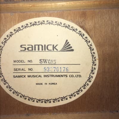 Samick SW 015 Acoustic Guitar with case | Reverb