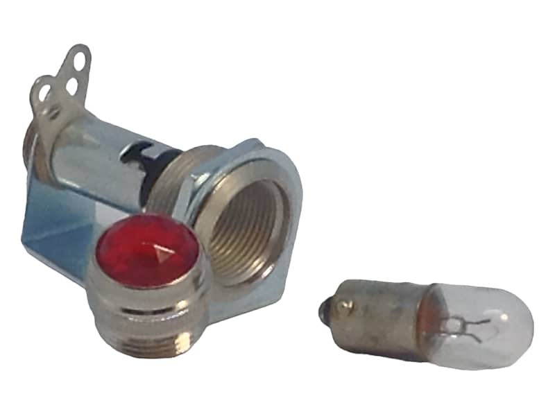 Tube Amp Pilot Light Lamp Assembly with Red Jewel + Number 47 | Reverb
