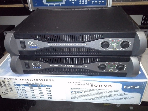 Used QSC PLX1602 Pro 1600 watt power amplifier with original | Reverb