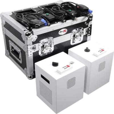 BlitzzFX Set of two Cold Spark Machines with White Covers and | Reverb