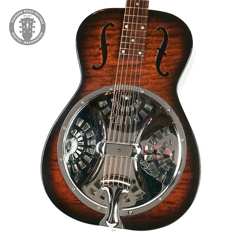 1990 Dobro Wood Body Round Neck Resonator Sunburst | Reverb