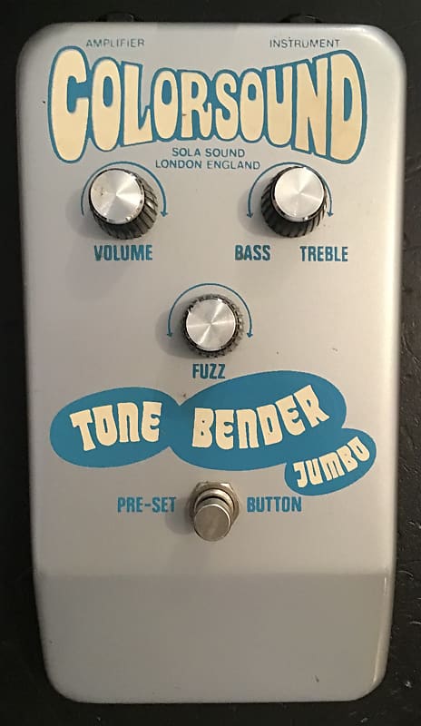 1976 Colorsound Jumbo Tone Bender Fuzz pedal with original | Reverb UK