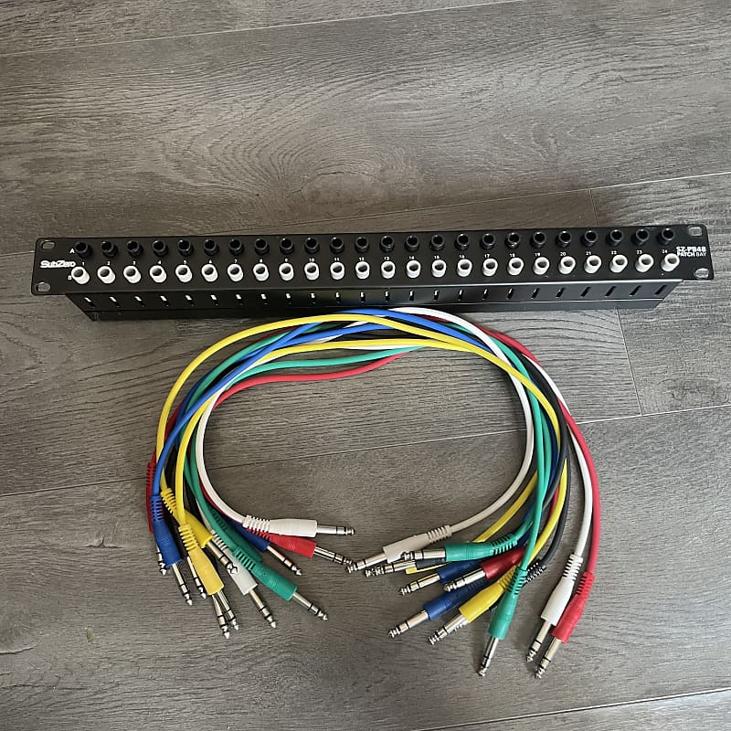 Sub zero studio patch bay SZ-PB48 with 12 patch cables | Reverb UK