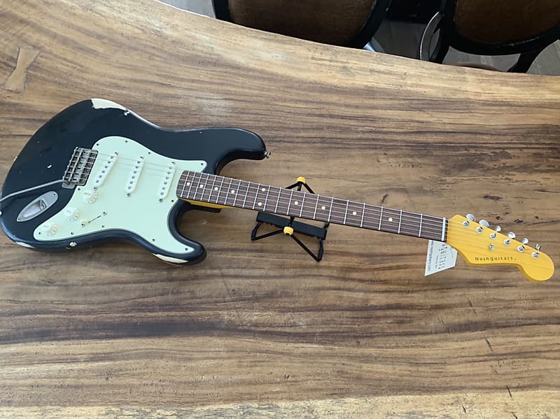Nash S-63 Stratocaster Medium Relic Pao Ferro 2019 Black | Reverb UK