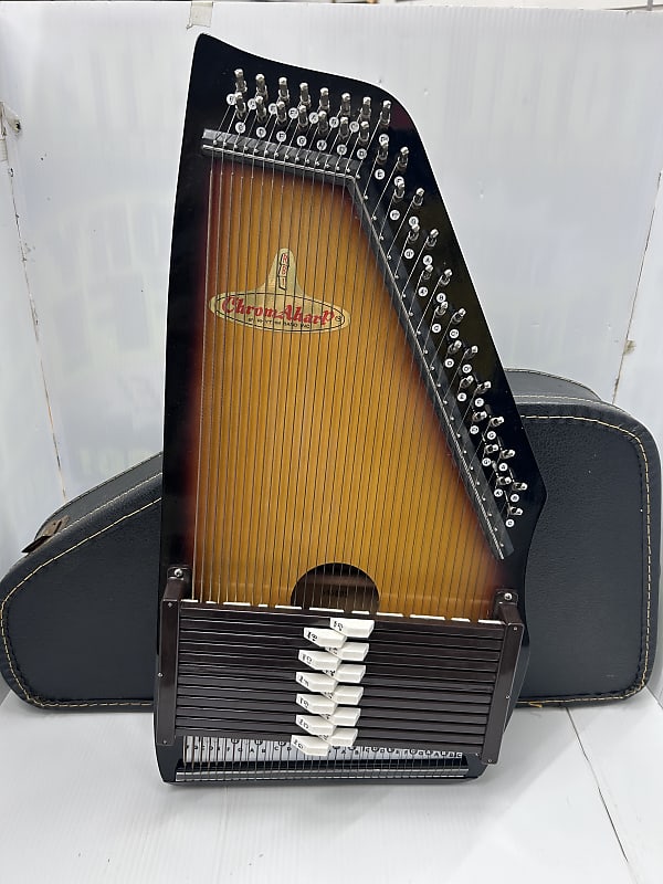 Vintage Chromaharp Autoharp W/Tuning Tool & Case | Reverb