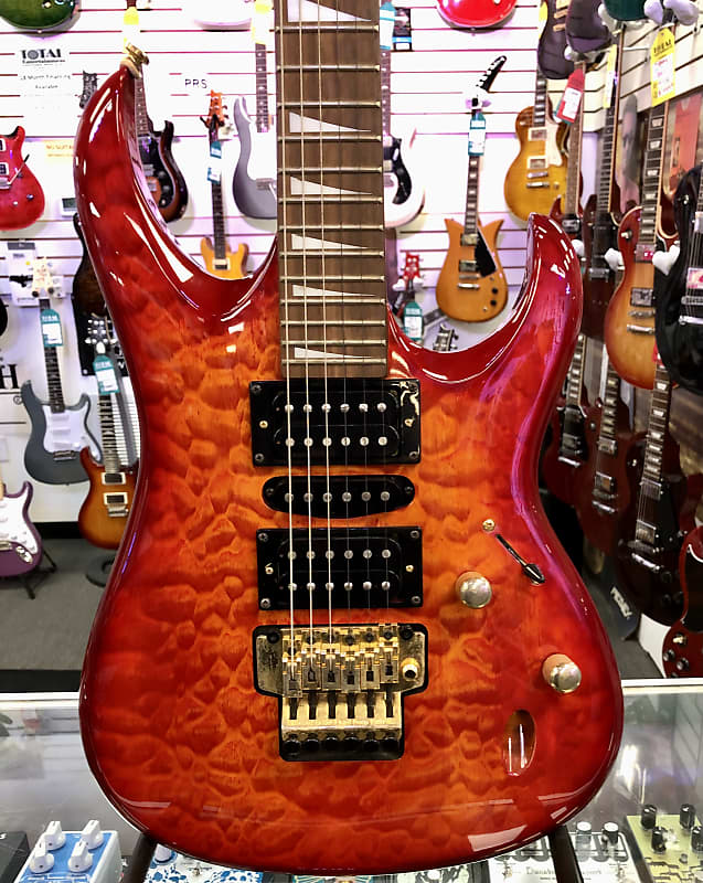 Raven Super Strat Quilt Top Burst Electric - Pre Owned | Reverb
