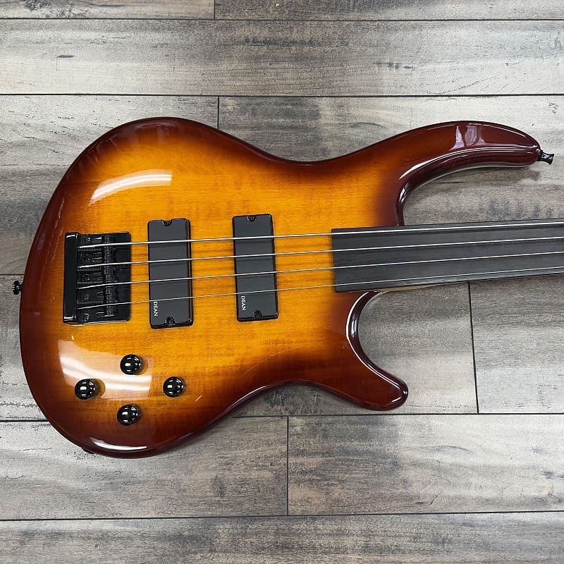 Dean Edge 4 Fretless - Sunburst Electric Bass Guitar | Reverb