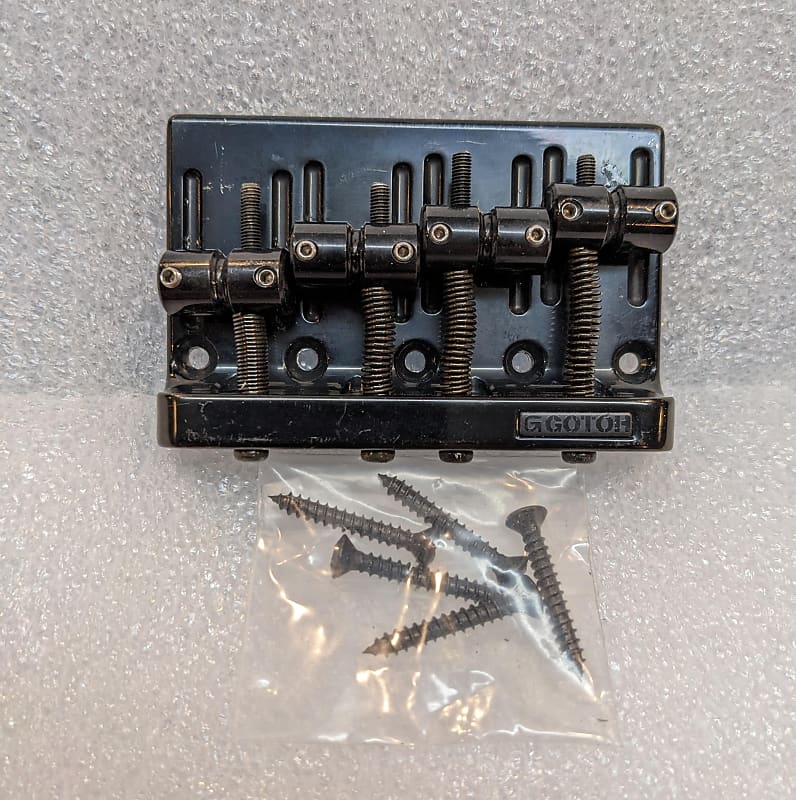Gotoh 201B-4-B 4-String Bass Bridge - Black | Reverb