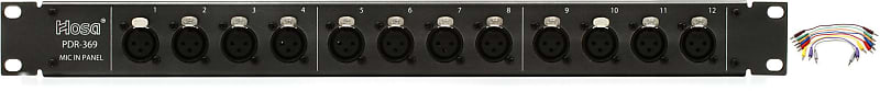 Hosa PDR-369 12-point XLR Balanced Patchbay Bundle with Hosa | Reverb