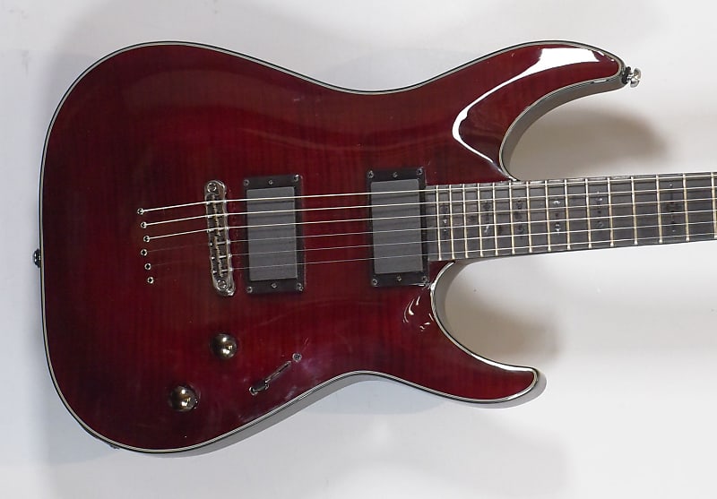 Schecter C-1 Hellraiser Deluxe Prototype - Black Cherry, | Reverb