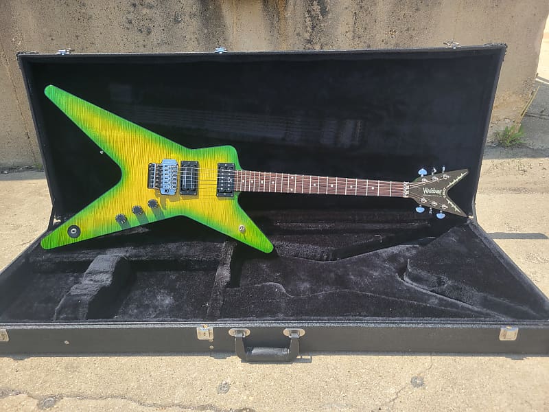 Washburn Dimebag Darrell Signature Dime Slime 333 1999 Green | Reverb