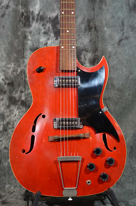 Kay K562 Speed Demon 2 Pickup Hollowbody Electric 1966 Cherry | Reverb