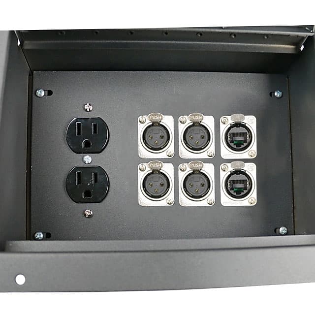 MCSPROAUDIO FBL4+2E+AC Recessed Floor Box With 4 XLRF + 2 | Reverb
