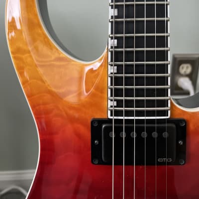 ESP EII HOR FR II TESB EMG Horizon Tiger Eye Sunburst Flame | Reverb