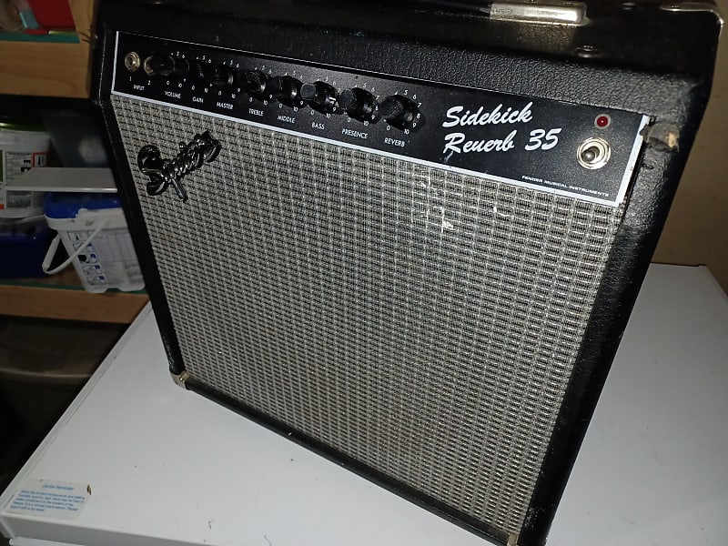 Squier Sidekick Reverb 35 1989 Black/Silver | Reverb