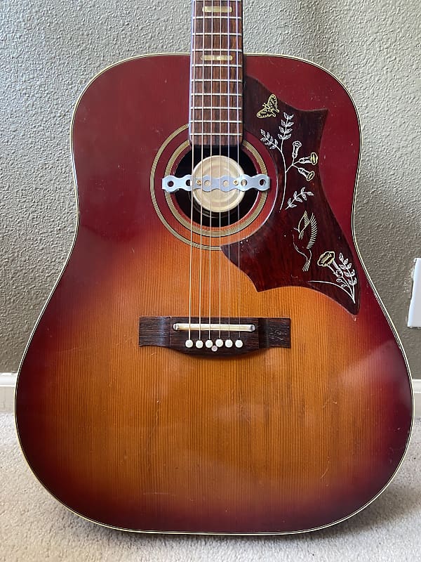 Greco GR-625 1970s Hummingbird MIJ Tobacco Sunburst (Airline, | Reverb