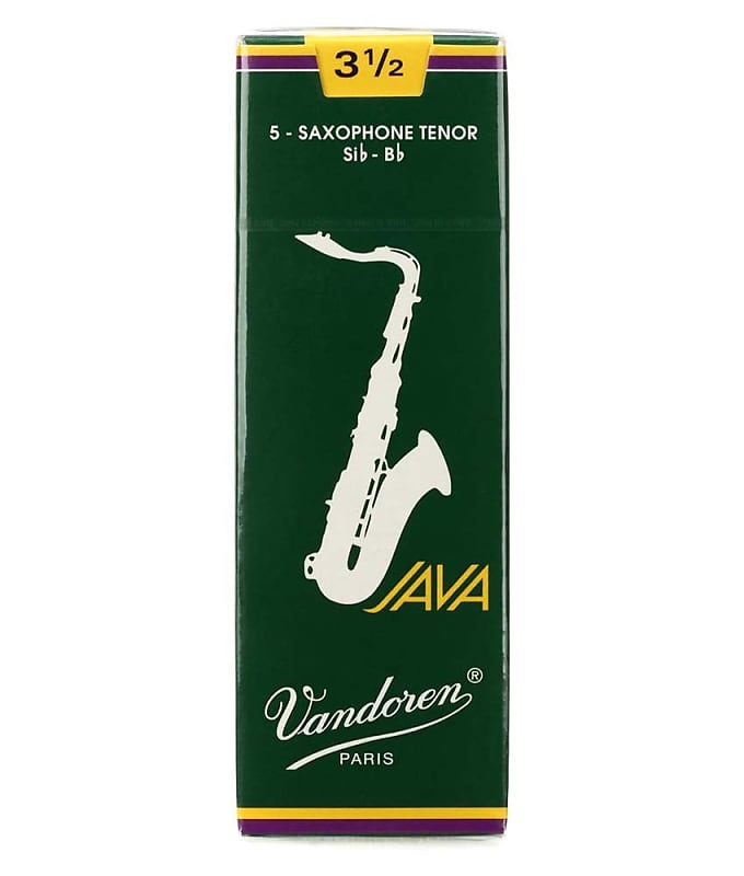 Vandoren SR2735 Java Green Tenor Saxophone Reeds - Strength | Reverb