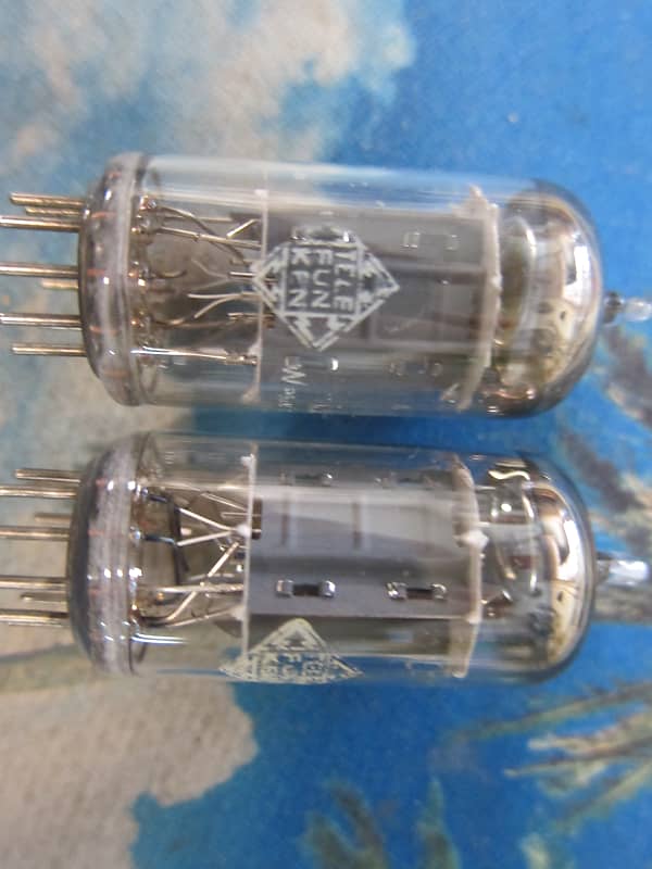Pr Vintage Telefunken 12AU7/Ecc82 Ribbed plate Tubes,1960s | Reverb