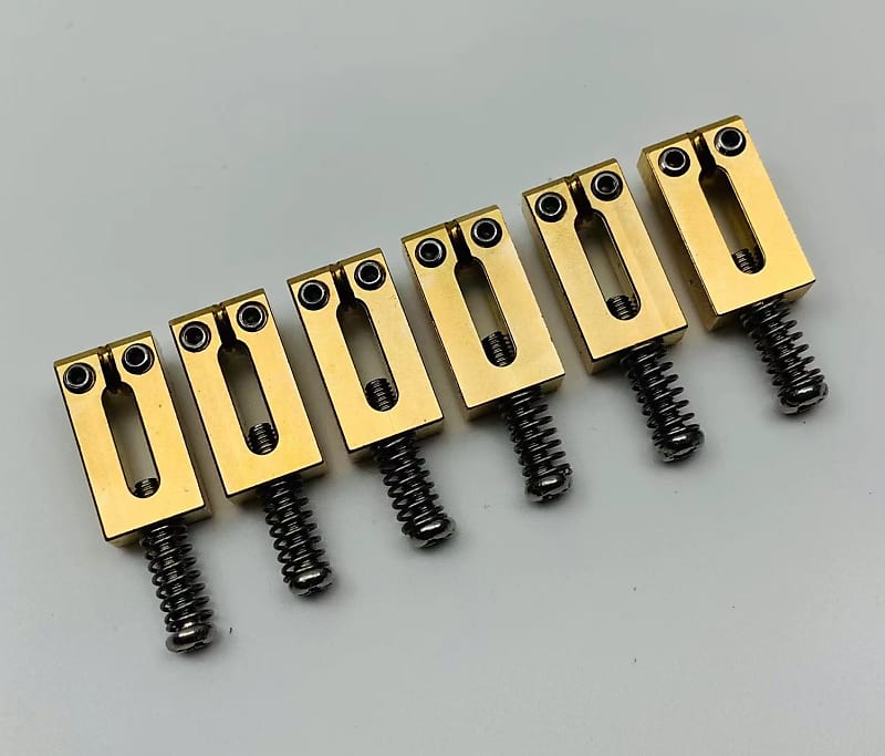 Solid Brass Guitar Bridge Saddles for Fender Strat/Tele | Reverb